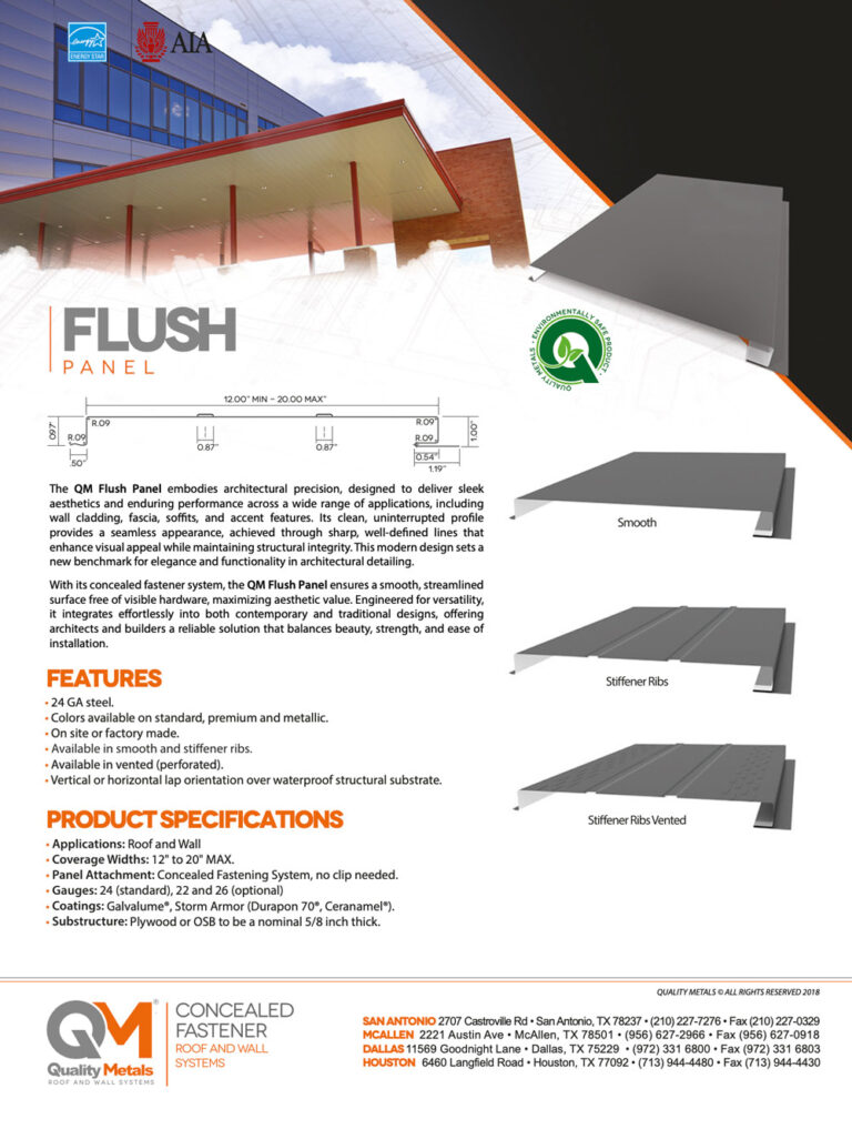 Flush Wall Metal Panels for Residential and Commercial Builds