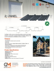 R Panel: Metal Roofing & Siding Panel System by Quality Metals