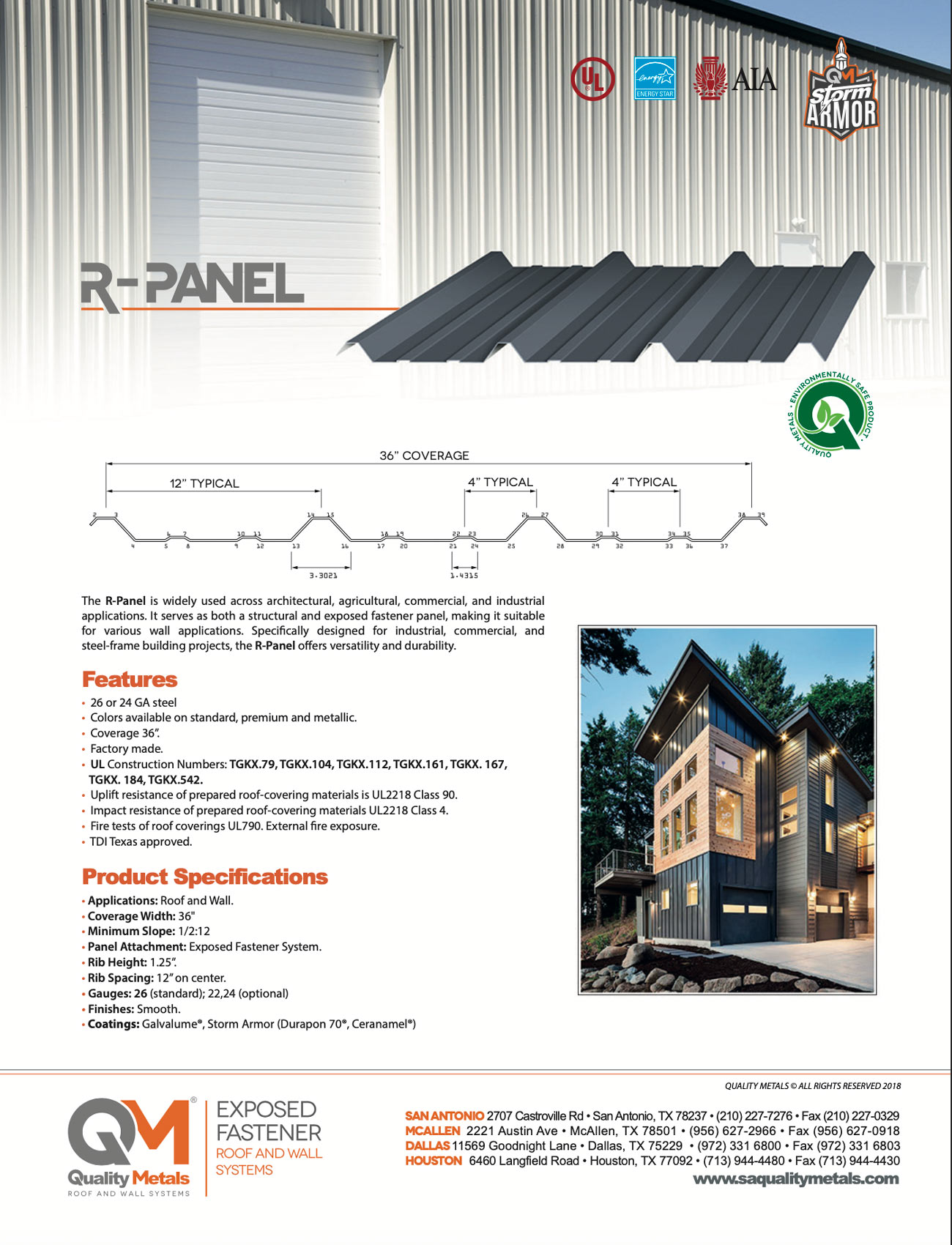 R Panel: Metal Roofing & Siding Panel System by Quality Metals