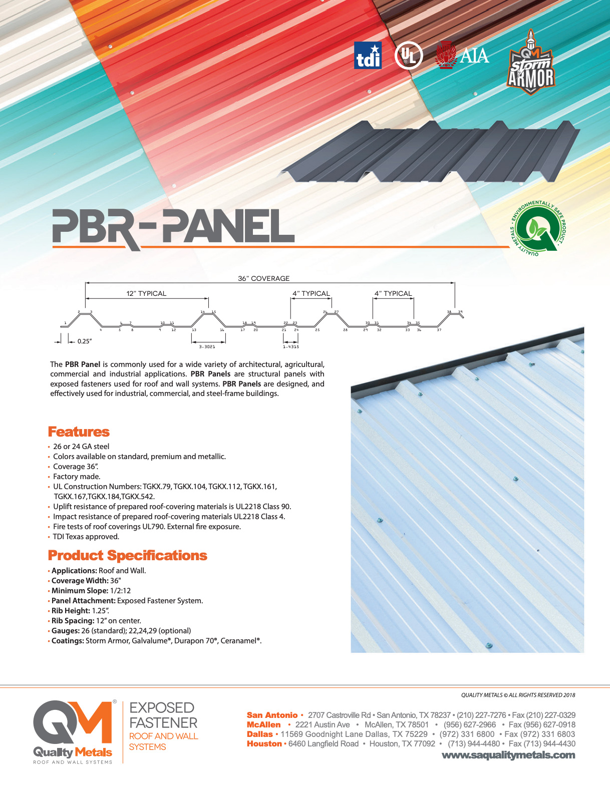 PBR Panel: Metal Roofing & Siding Panel System by Quality Metals
